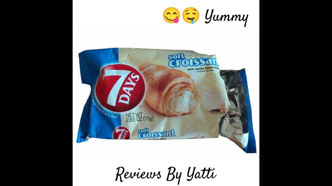 7 Days Vanilla Flavored Creme Filled Croissant Review!!! - YouTube