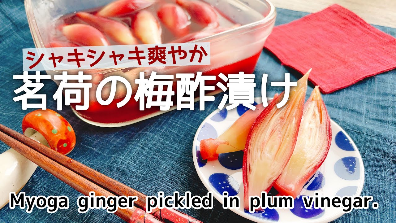 みょうが大量消費【茗荷の梅酢漬け】Myoga ginger pickled in plum vinegar./低糖質 - YouTube