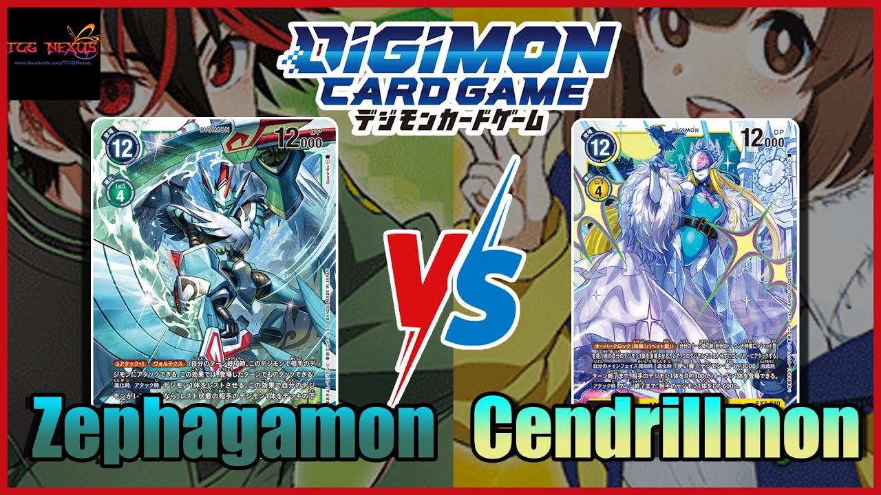 Digimon Card Game TCG Nexus Battle#1 : Zephagamon ST-18 VS Cendrillmon ...