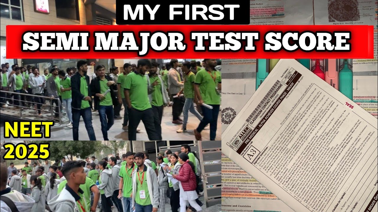 MY FIRST SEMI MAJOR TEST SCORE IN ALLEN KOTA 🤔 | STUDY VLOG | NEET 2025 ...
