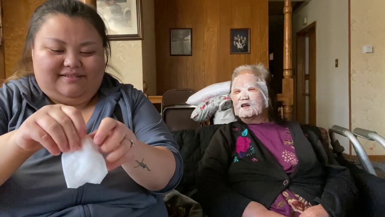 Face masks with my grandma - YouTube