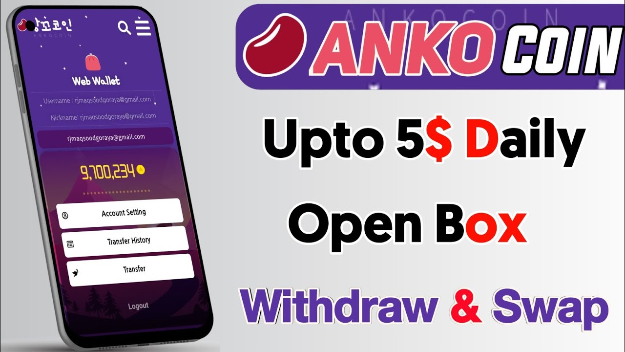 Anko Coin Airdrop 5$ Daily || Earn Money Crypto || Instant Withdraw ...