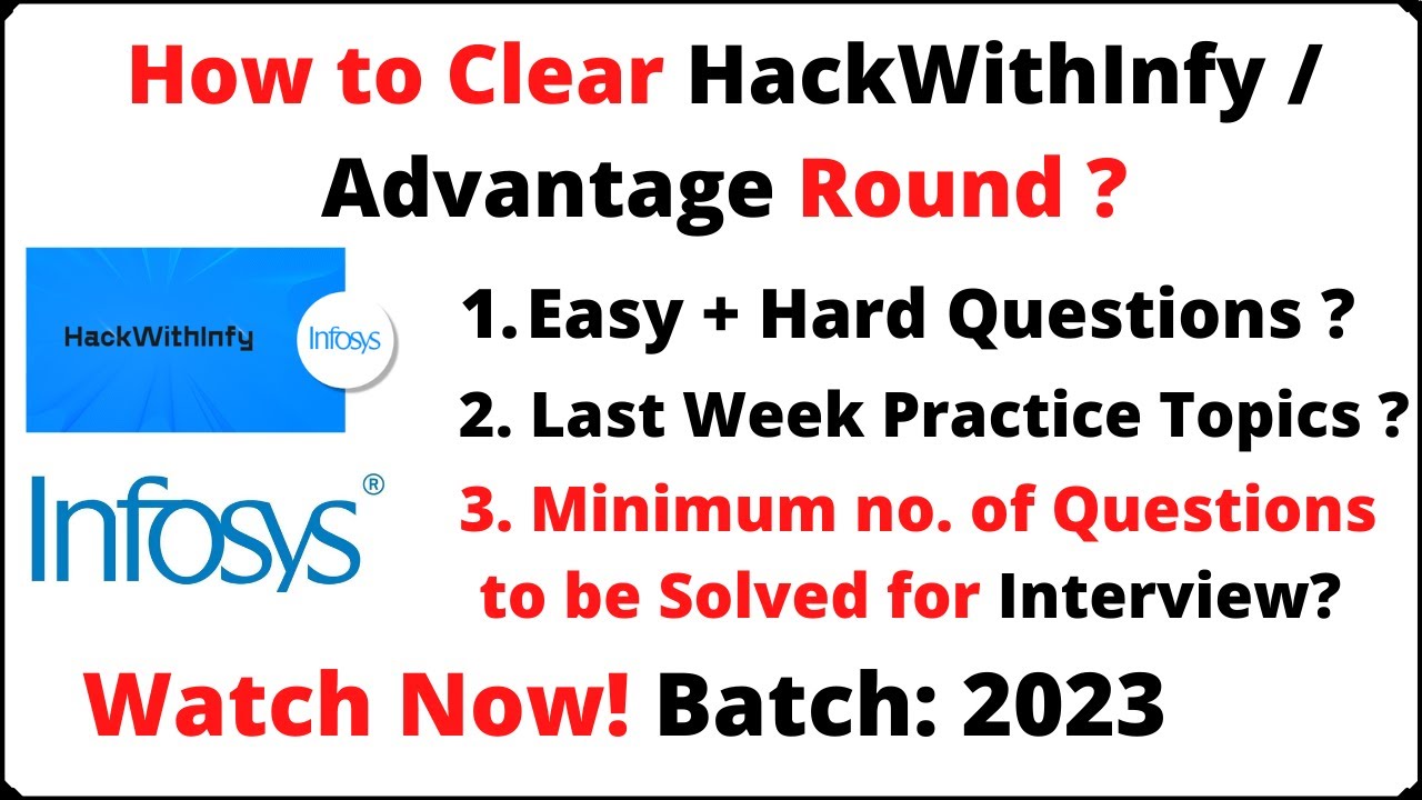 preparation for hackwithinfy 2023 | preparation for advantage round ...