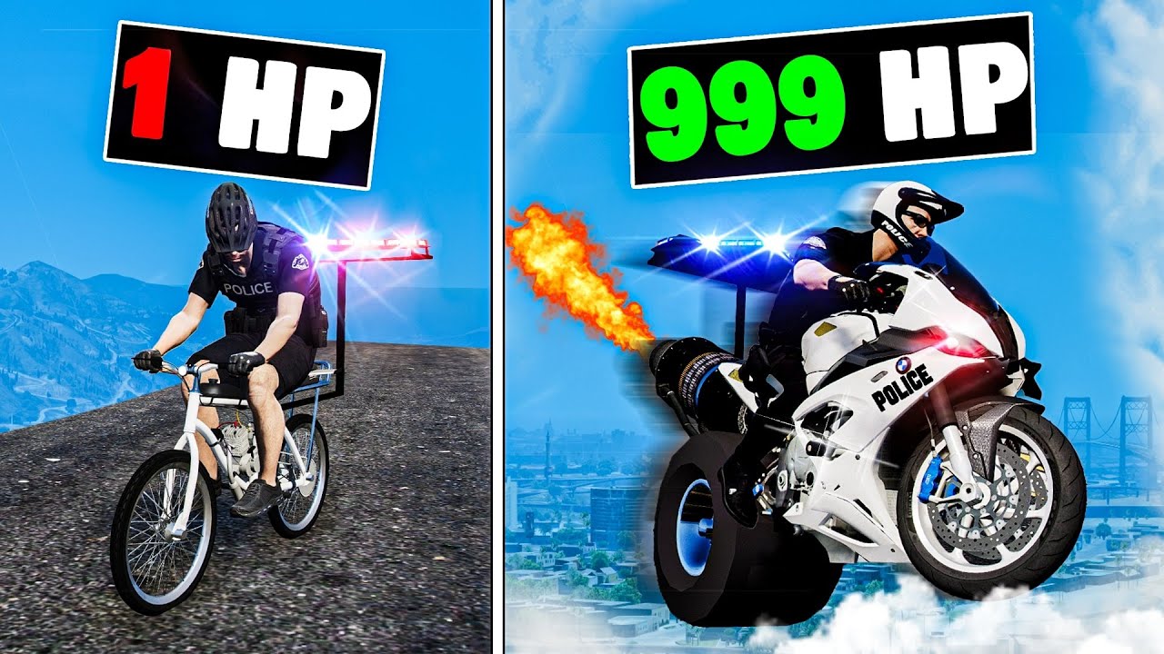 Upgrading to the FASTEST Flying Police Bike in GTA 5 - YouTube