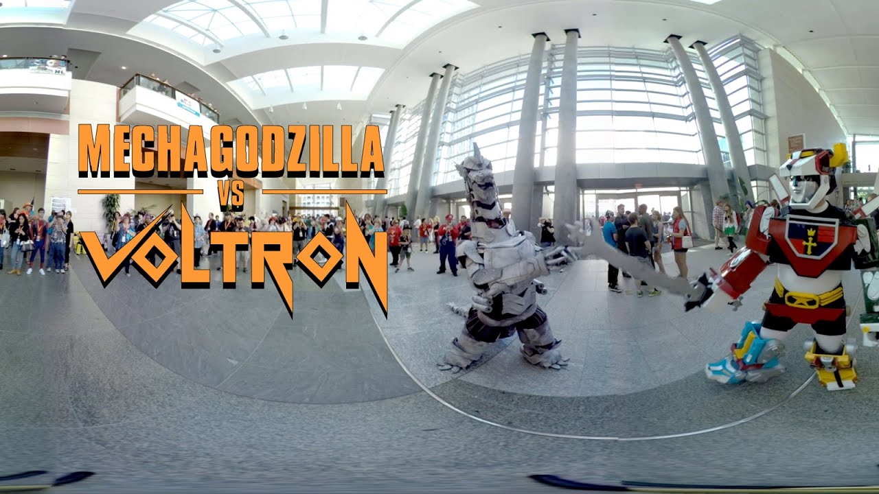 Cosplay Mechagodzilla vs. Voltron [360º Video] - YouTube