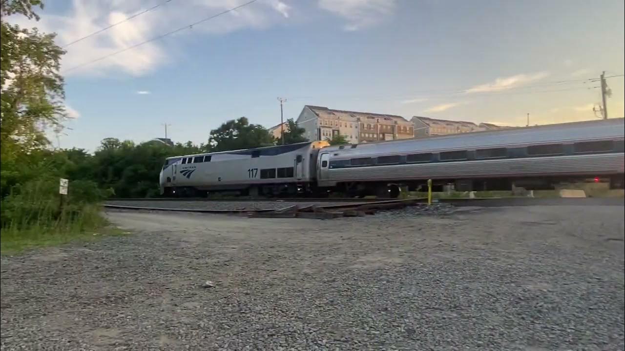 AMAZING K5LA! Amtrak P087-02 @ Cherry Hill, VA with P42DC 117 leading - YouTube