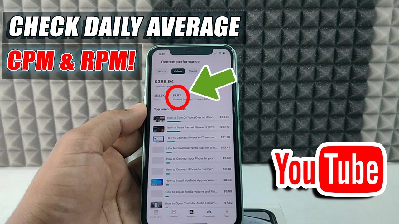 How to Check CPM & RPM of your YouTube Channel on Phone? - YouTube