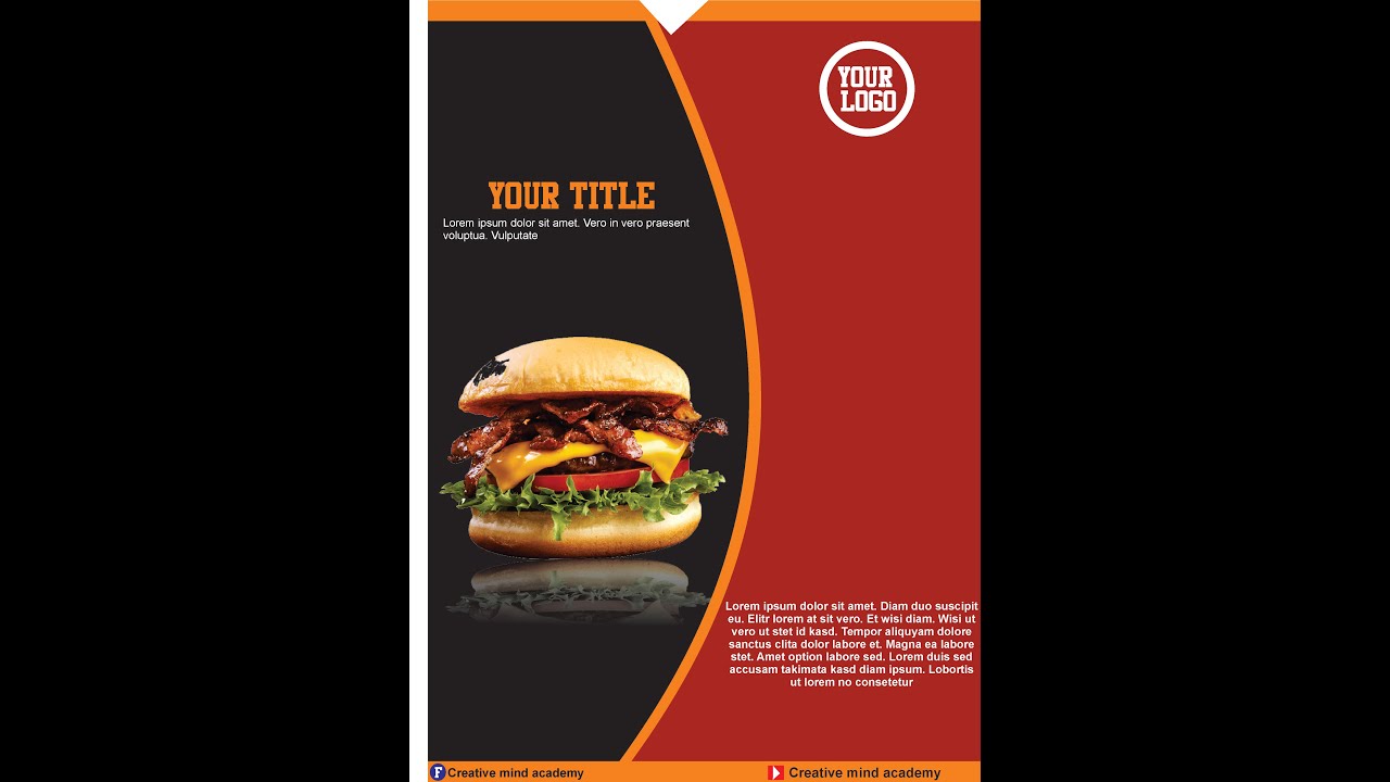 How to design a simple FLYER in Corel Draw X7 - YouTube