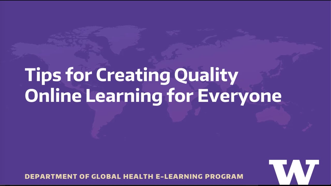 Tips for Creating Online Learning for Everyone - YouTube