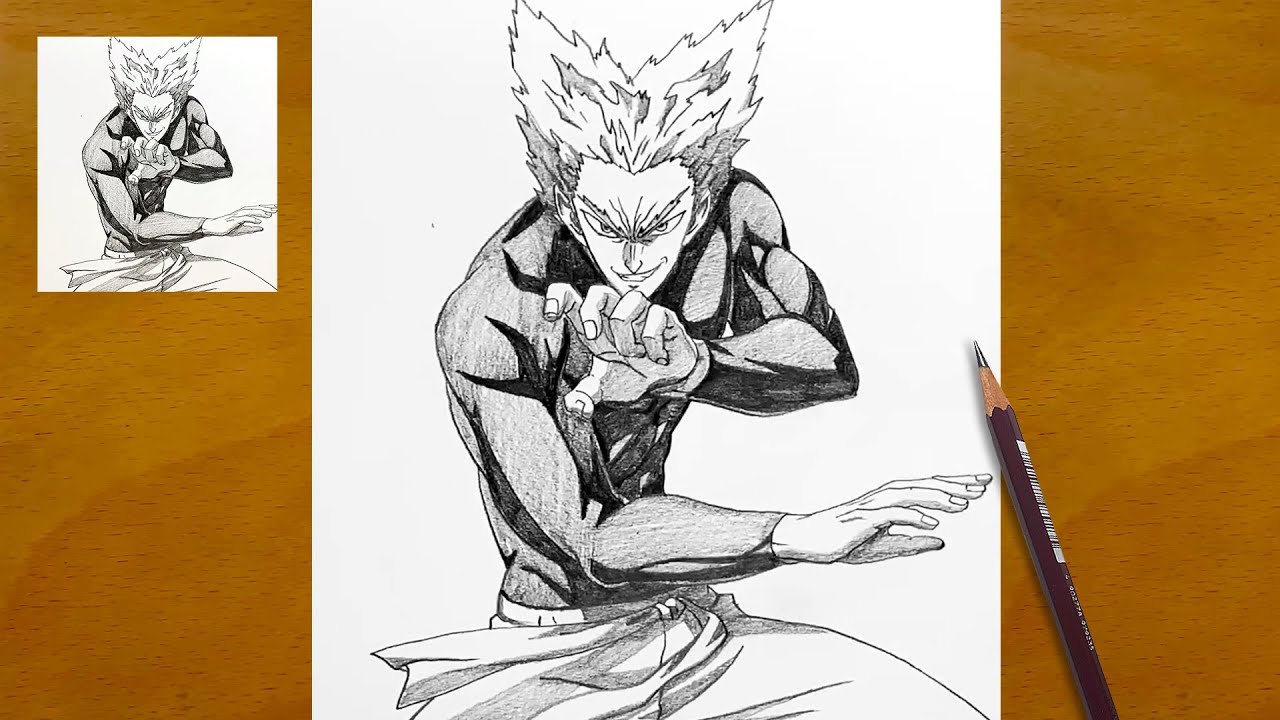 How to draw Garou from One Punch Man Garou sketch step by step Easy ...