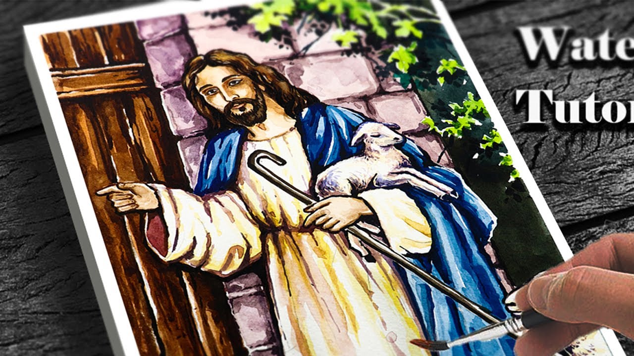 Jesus Christ Watercolor Painting Step By Step Tutorial For Beginners - YouTube