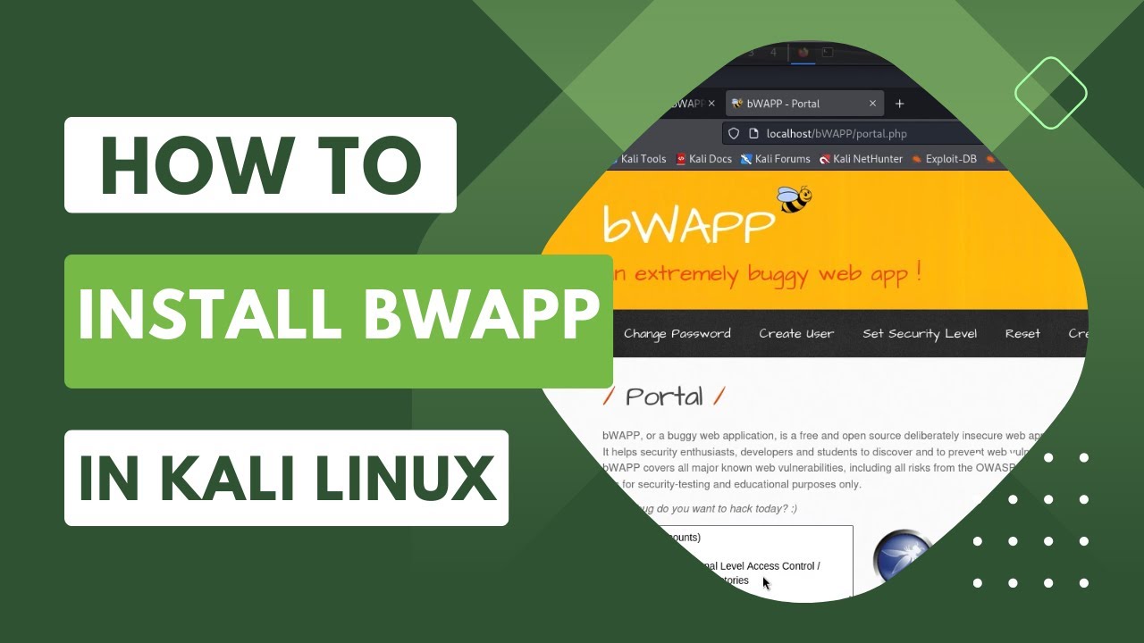 How To Install Bwapp In Kali Linux Youtube