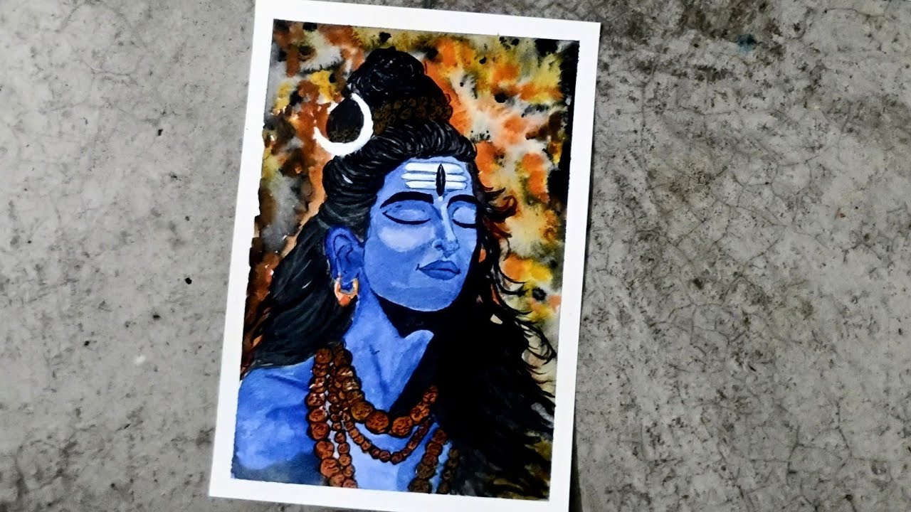 Mahadev step by step painting 🎨🎨🖌️##art #acrylicscenery # ...