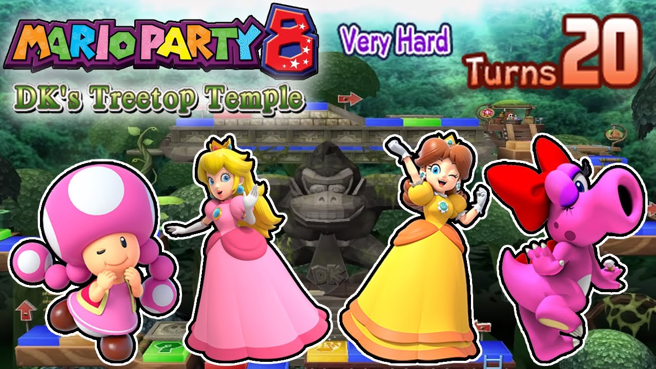 Mario Party 8 - Toadette VS Peach VS Daisy VS Birdo - DK's Treetop ...