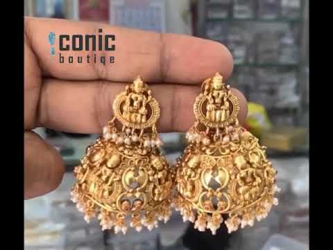 Matte finish laxmi jimmiki...Stunning jimmiki collections @iconic ...