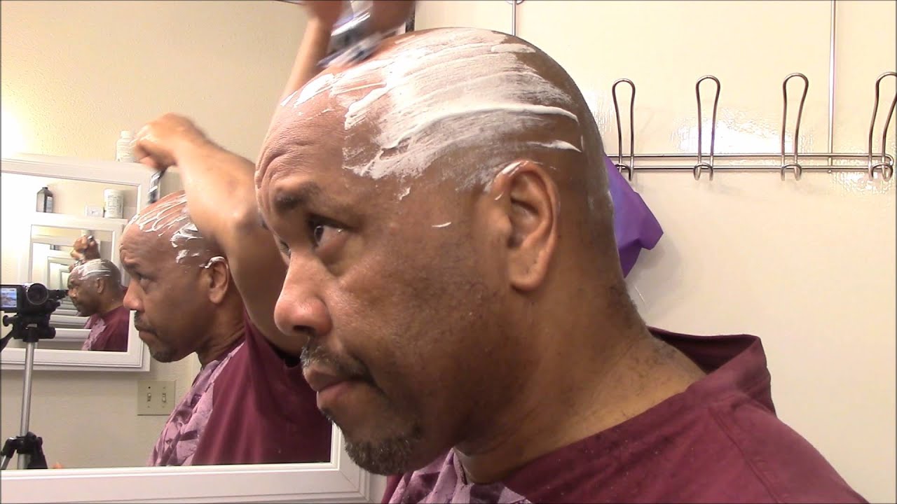 SHAVING BALD HEAD AND FACE - YouTube