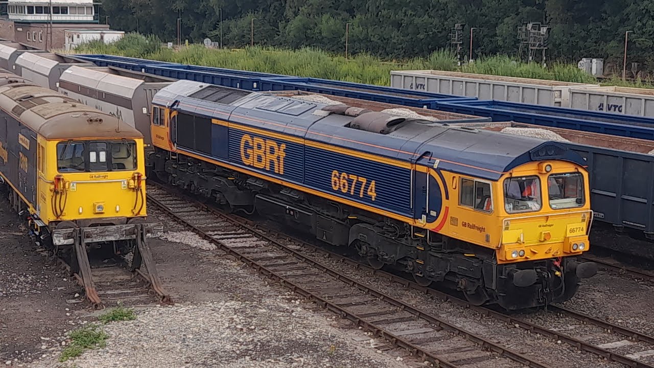 GBRF 66774 Coming Into Tonbridge West Yard With HYA Hopper Wagons ...