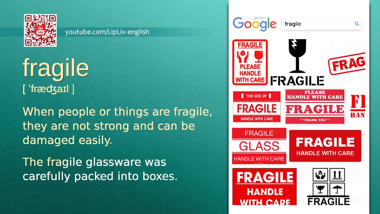 Fragile : C2 level english vocabulary lesson, www.LipLix.com - YouTube