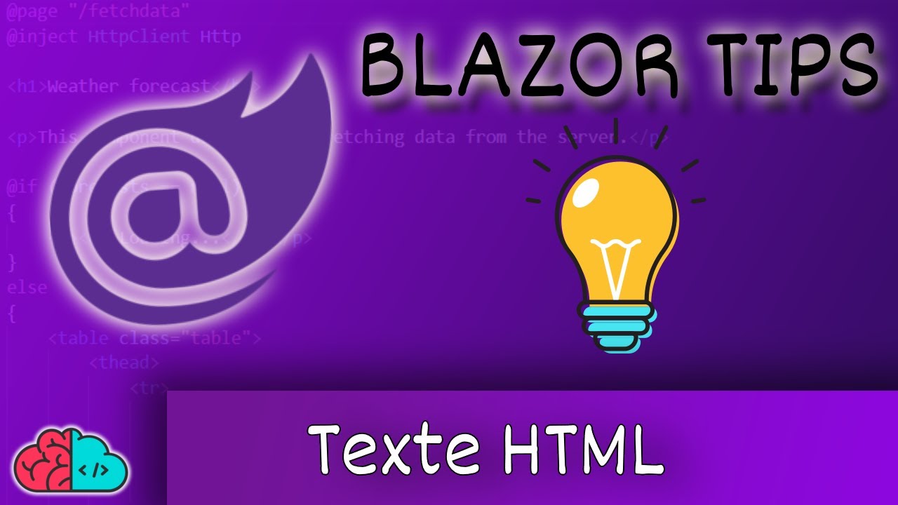 BLAZOR TIPS - Afficher du texte au format HTML dans son composant - YouTube