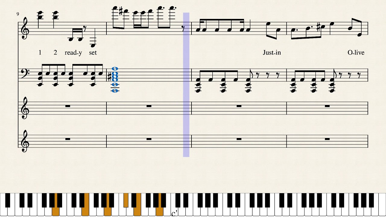 Justin Time Theme Song - Piano Tutorial (Musescore) - YouTube