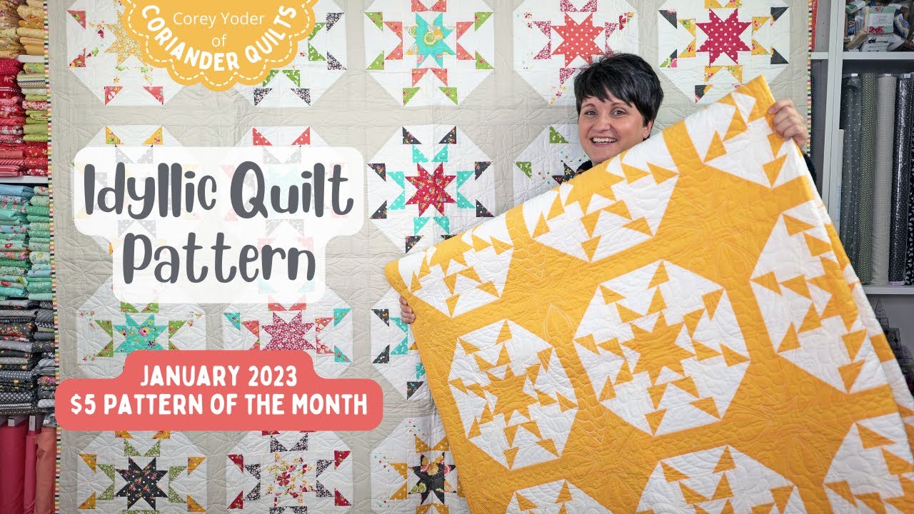 Idyllic Quilt Pattern | Fat Eighth Friendly Quilt - YouTube