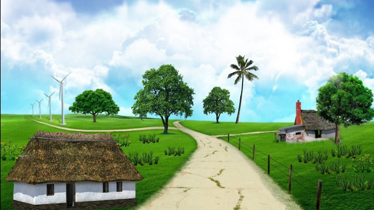 Very Beautiful Village Natural Beauty View | Village Background Scenery ...