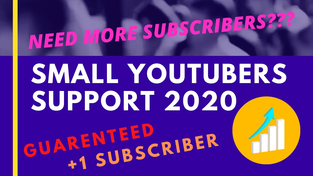 Small Youtuber Support 2020 - Need More Subscribers for Free? - YouTube