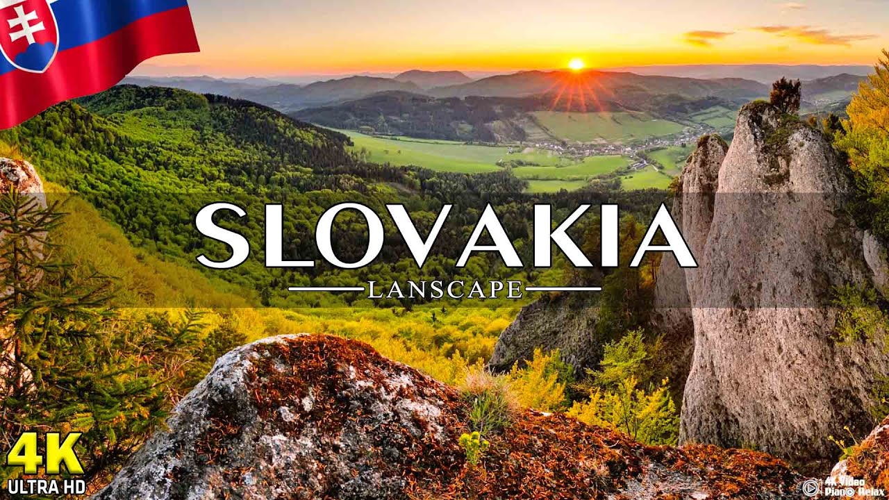 FLYING OVER SLOVAKIA (4K UHD) - Relaxing Music Along With Beautiful ...