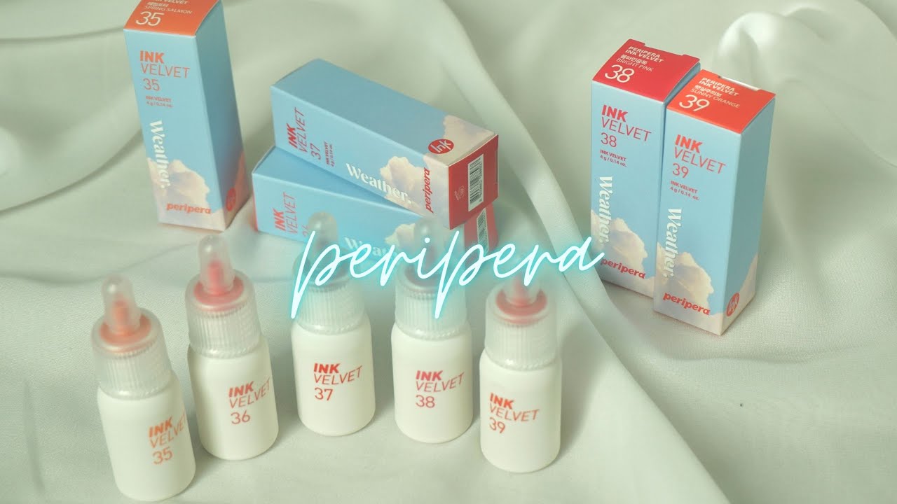 2023 NEW! Peripera Ink Velvet Weather Collection 35-39 Swatches ...