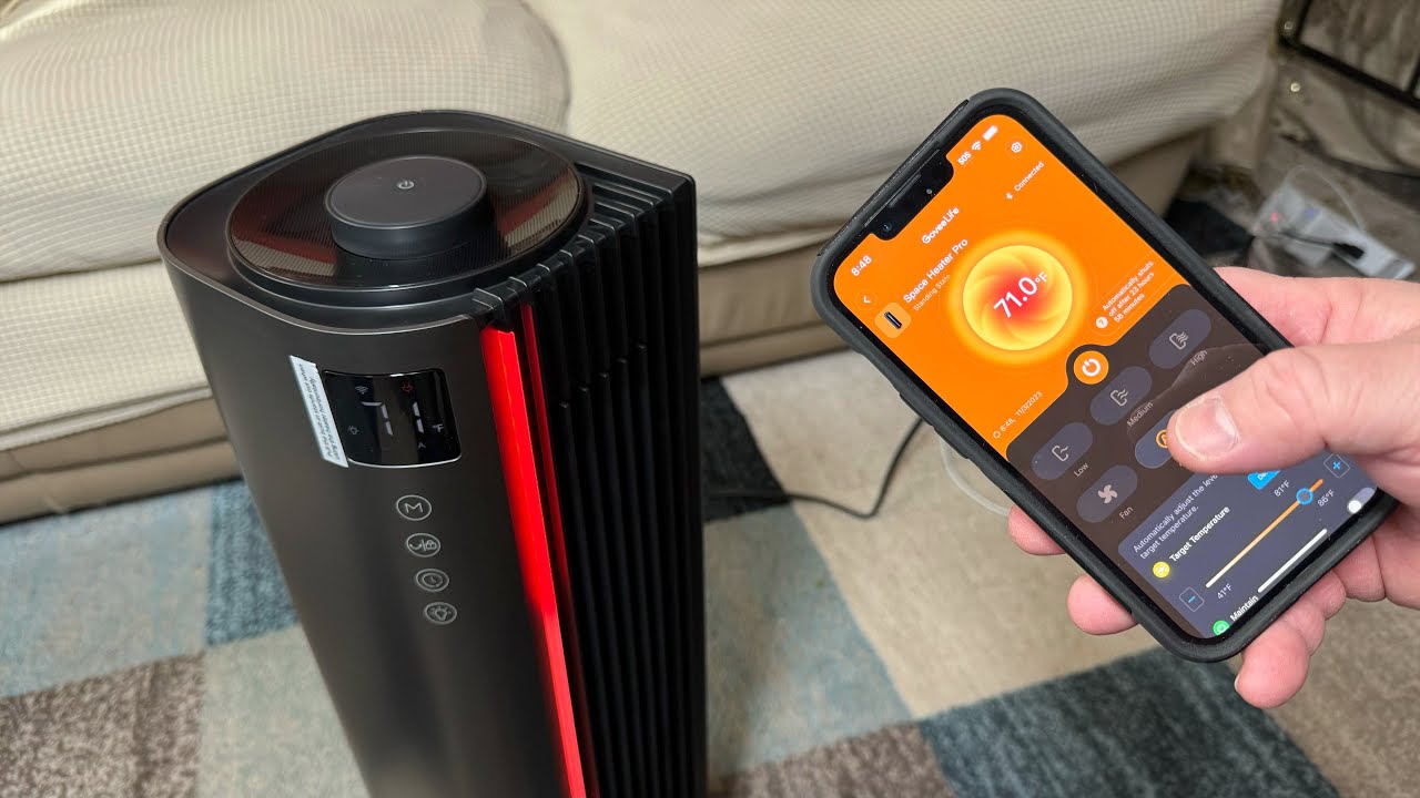 Smart Portable Heater With LED Light Review - Govee Smart Space Heaters ...