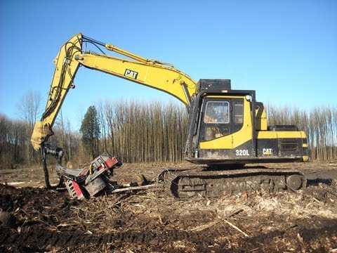 Cat 320 Excavator/processor - YouTube