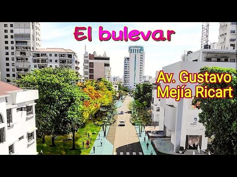 El Bulevar de la Gustavo Mejía Ricart en Piantini, Santo Domingo ...