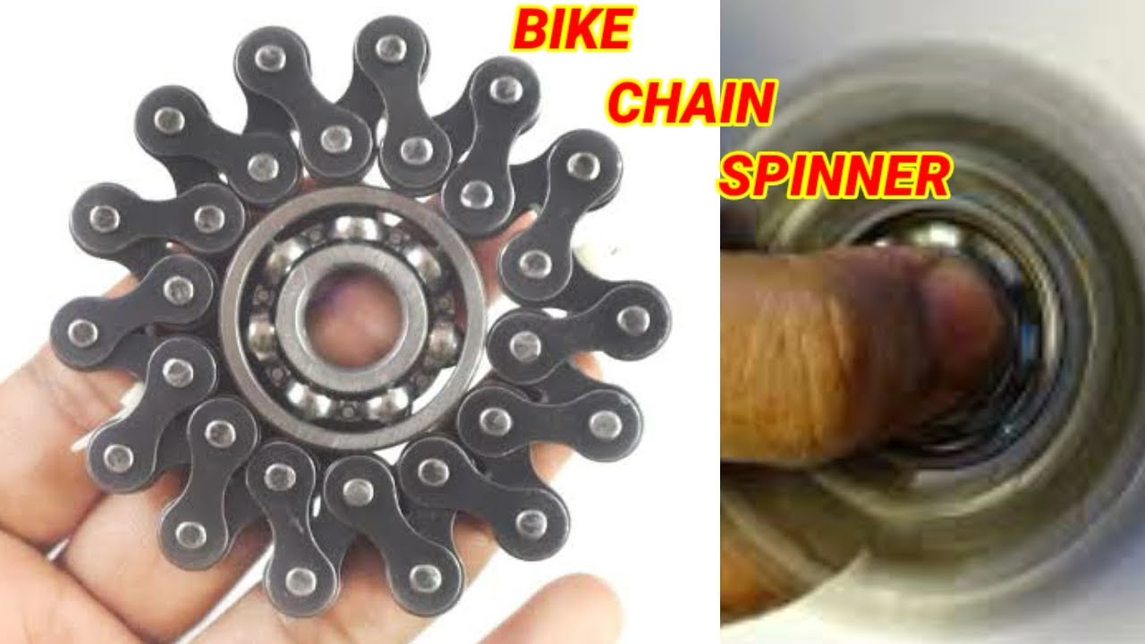 How to Make Fidget Spinner with Bike Chain||Diy bike chain spinner ...