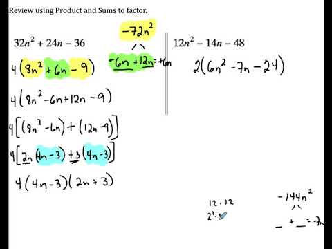 Factoring with Product and Sum - YouTube