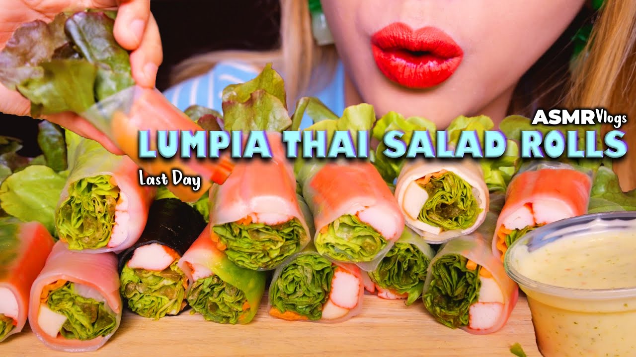 HARI TERAKHIR DI BANGKOK‼️ ASMRVlogs LUMPIA SAYUR SALAD ROLLS ASLI ...