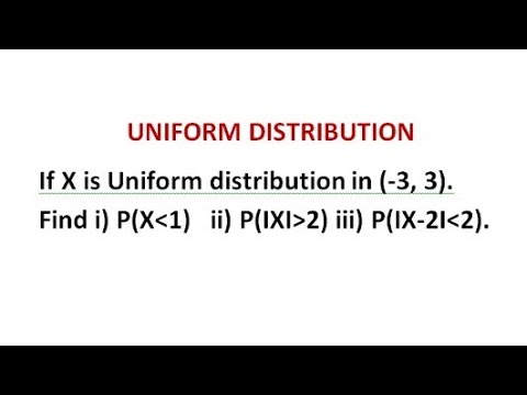 @btechmathshub7050 Uniform Distribution - Related Problem - YouTube