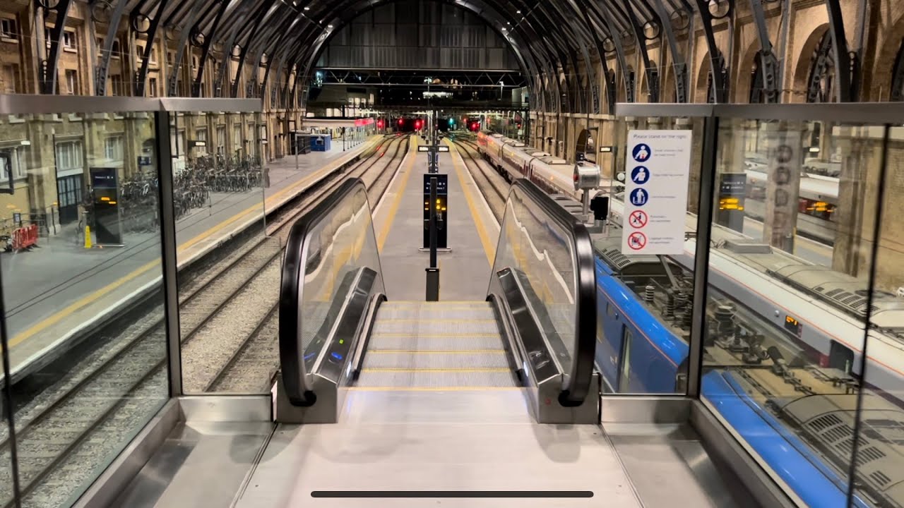 London, England. 5x KONE Escalator & 4x Stannah Lift ride at Kings ...