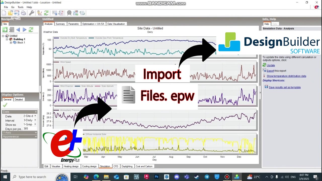 How to Import Weather Files into Design Builder from EnergyPlus - YouTube