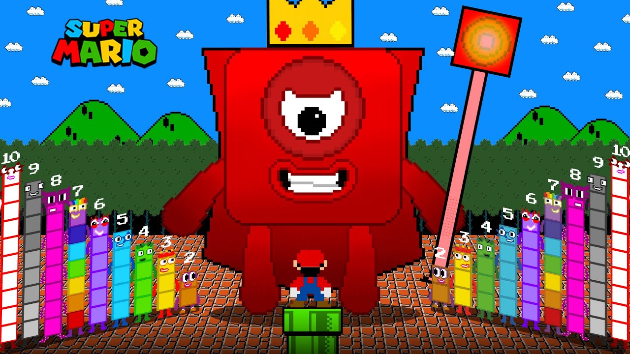 Mario Escape the giant Numberblocks Puzzle maze mix level up | Game ...