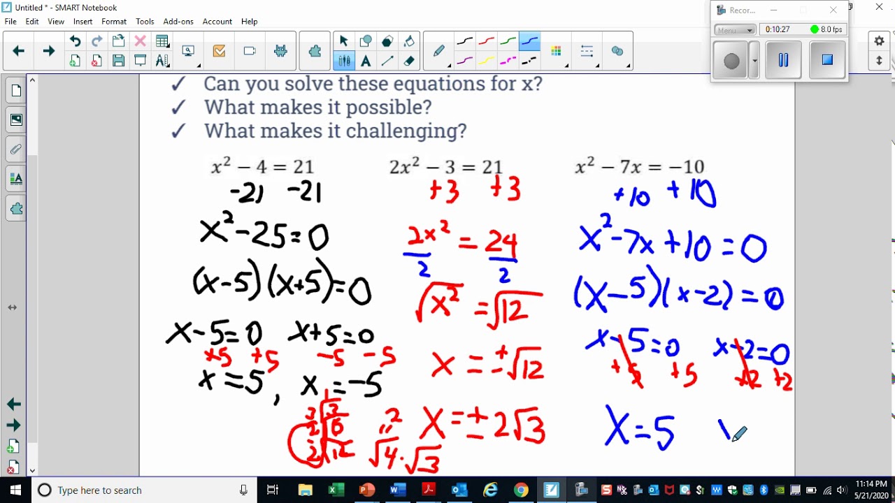 Solving Quadratics by way of factoring and graphing - YouTube