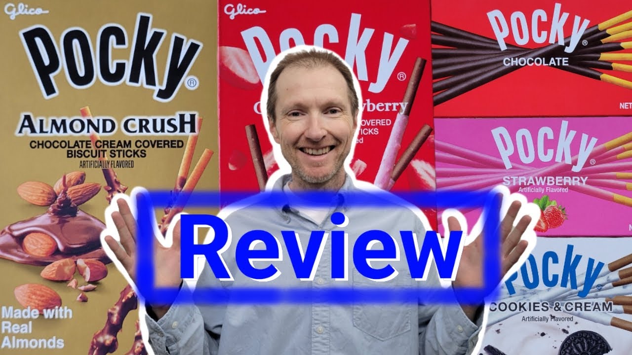 Trying Pocky For The First Time Review - YouTube