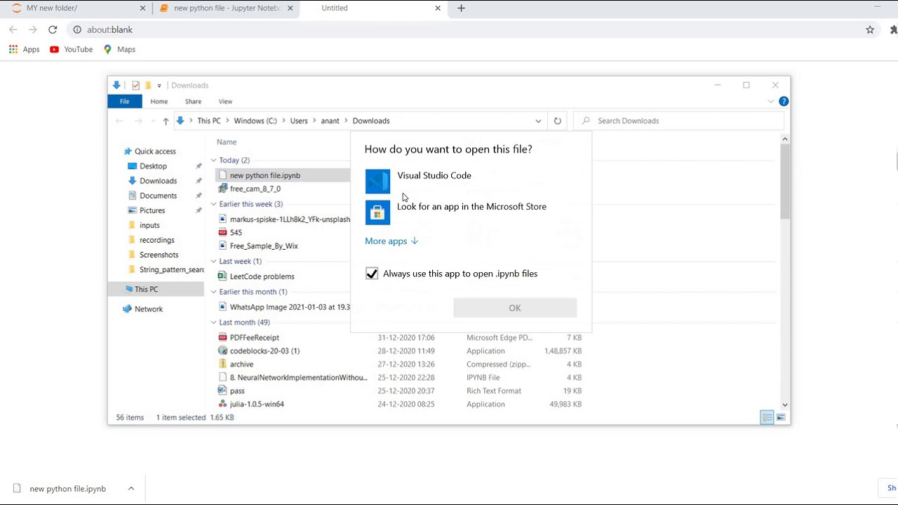 downloading files in jupyter - YouTube