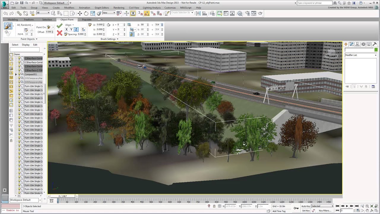 Using 3ds Max Design with Civil 3D - Part 23 - Scattering Trees - YouTube