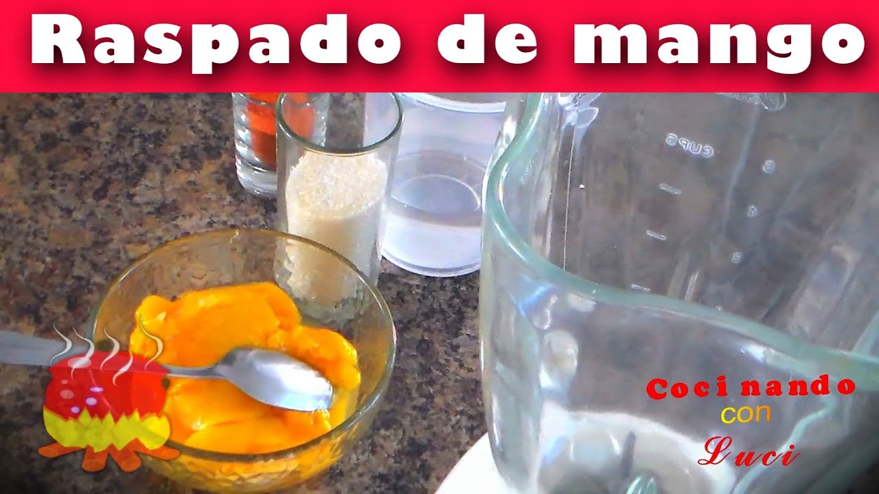 Bebida refrescante sana y nutritiva raspado de mango ...