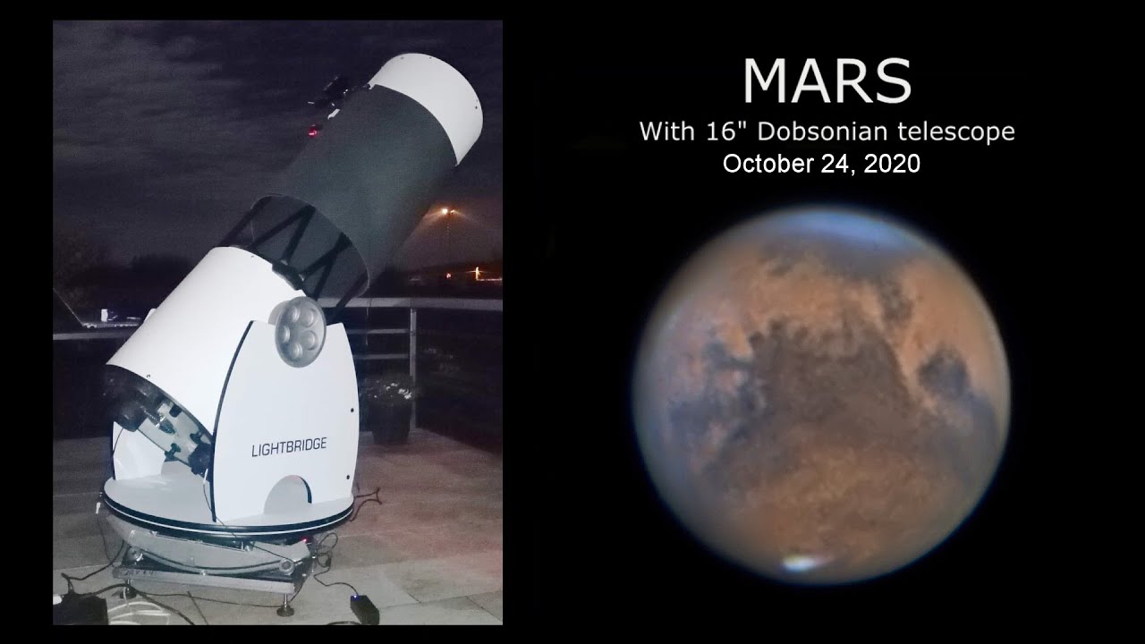 Mars trough 16" Dobsonian (10/24/2020) - YouTube