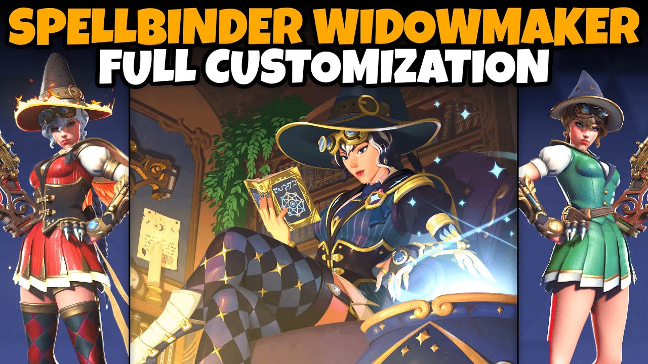 Spellbinder Widowmaker Mythic Skin - Overwatch 2 (Full Customization, All Options, Gilded ...