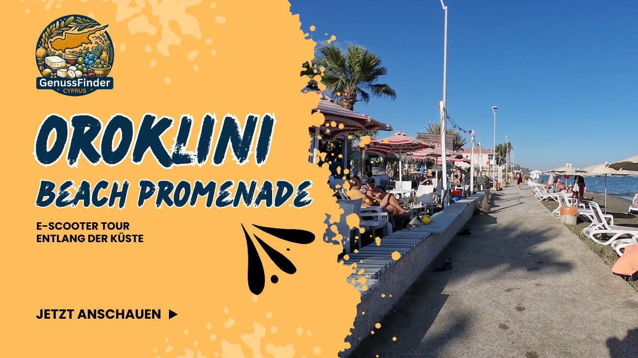 E-Scooter-Tour entlang der Küste: Oroklini Beach Promenade Cyprus ...