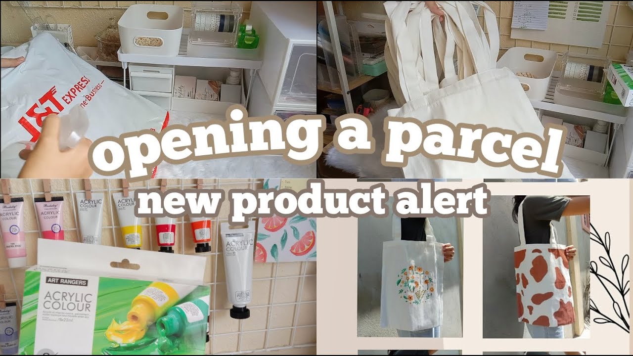 Opening a parcel • new product alert //studio vlog (Philippines) - YouTube