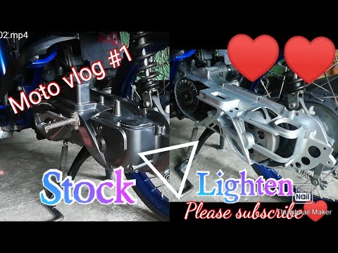 MIO SPORTY ( CHANGE CRANKCASE INTO LIGHTEN ) MOTO VLOG #1 - YouTube