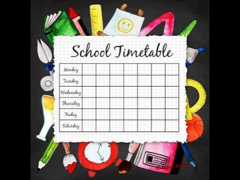 Timetable chart Ideas for Classroom decoration 🤝🏻😍 ️ - YouTube